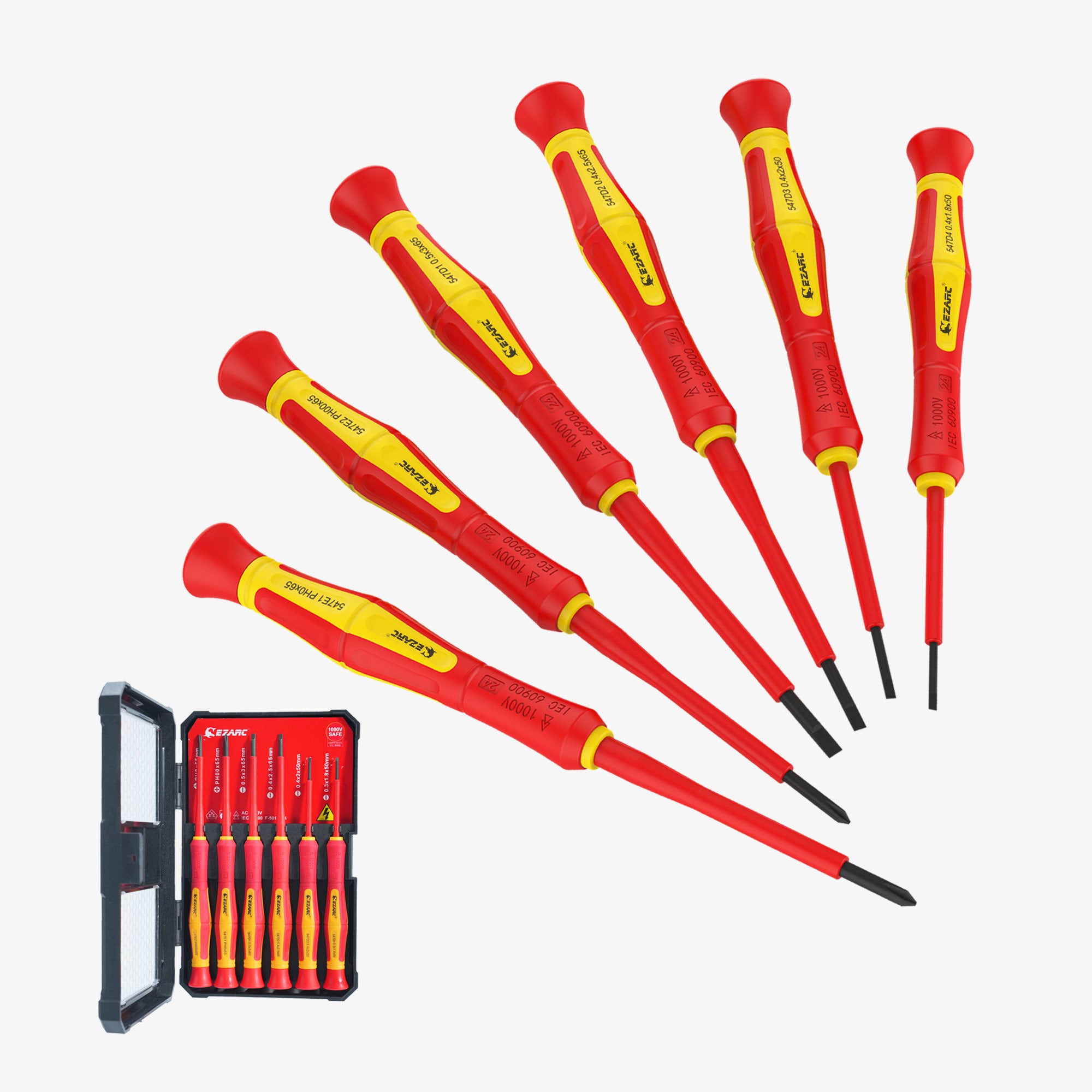 1000V VDE Insulated Electrician Screwdriver 6 Pieces Set
