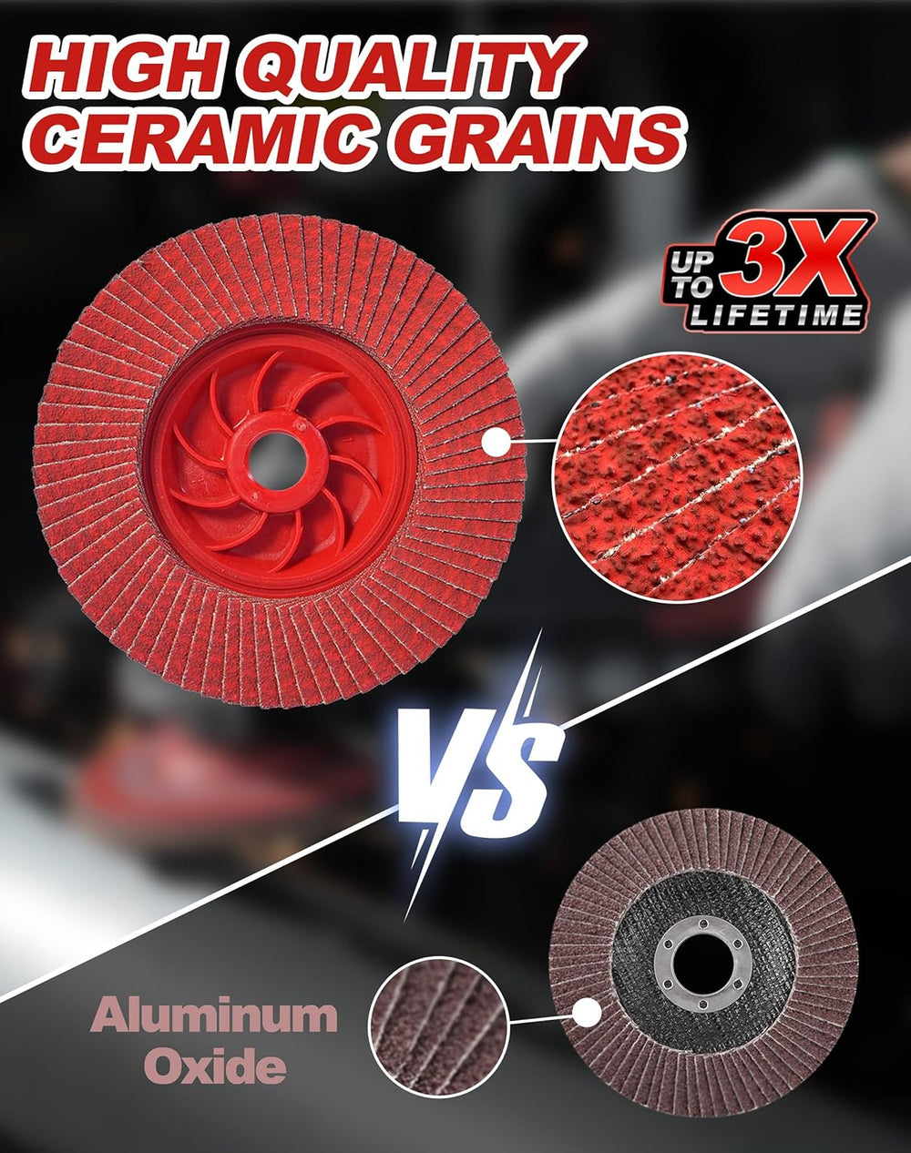 4-1/2 In. Integrated Hub Ceramic Grain Flap Sanding Disc For Stainless