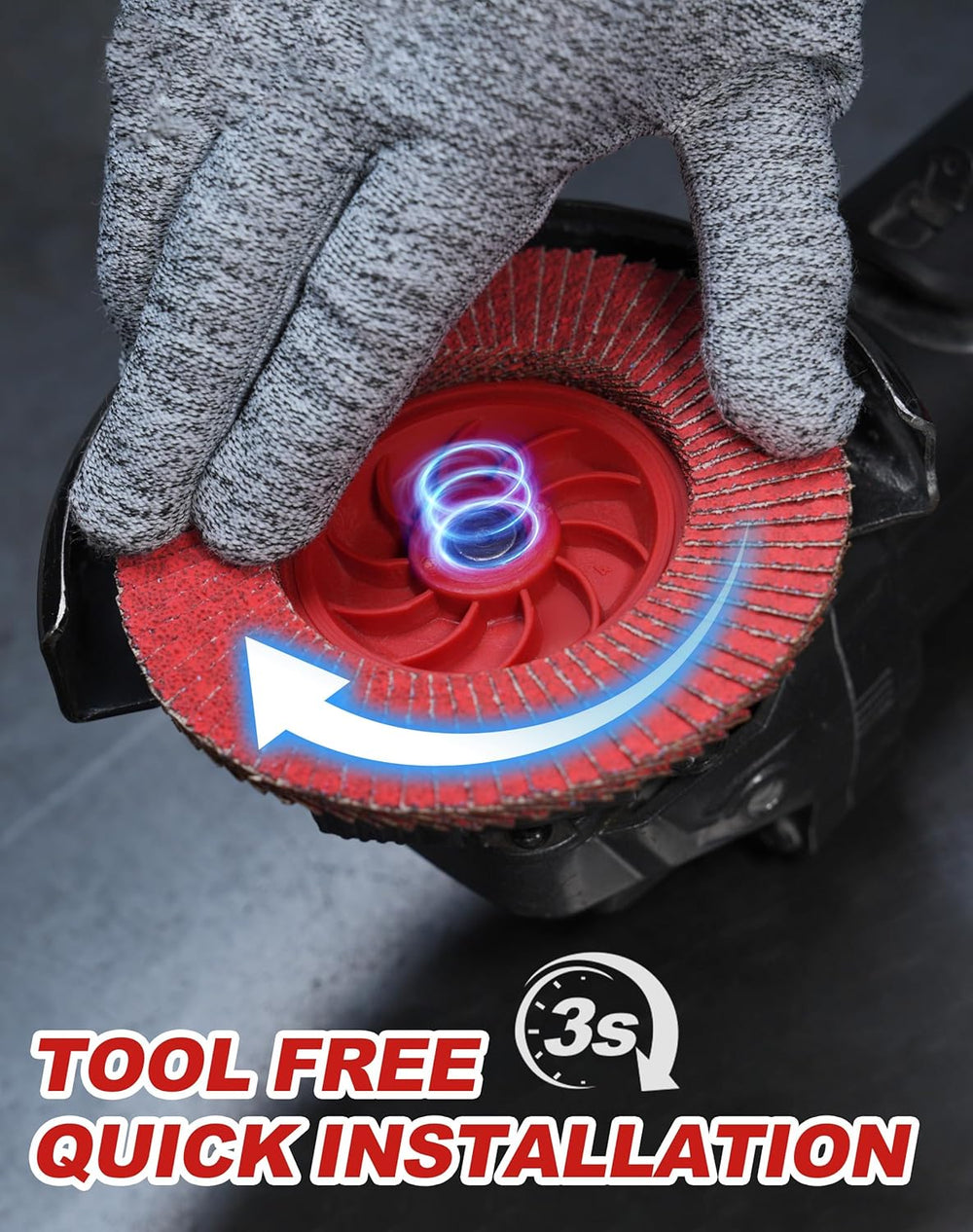 4-1/2 In. Integrated Hub Ceramic Grain Flap Sanding Disc For Stainless