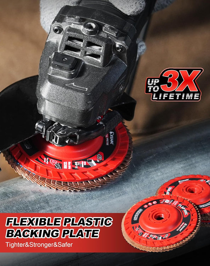 4-1/2 In. Integrated Hub Ceramic Grain Flap Sanding Disc For Stainless