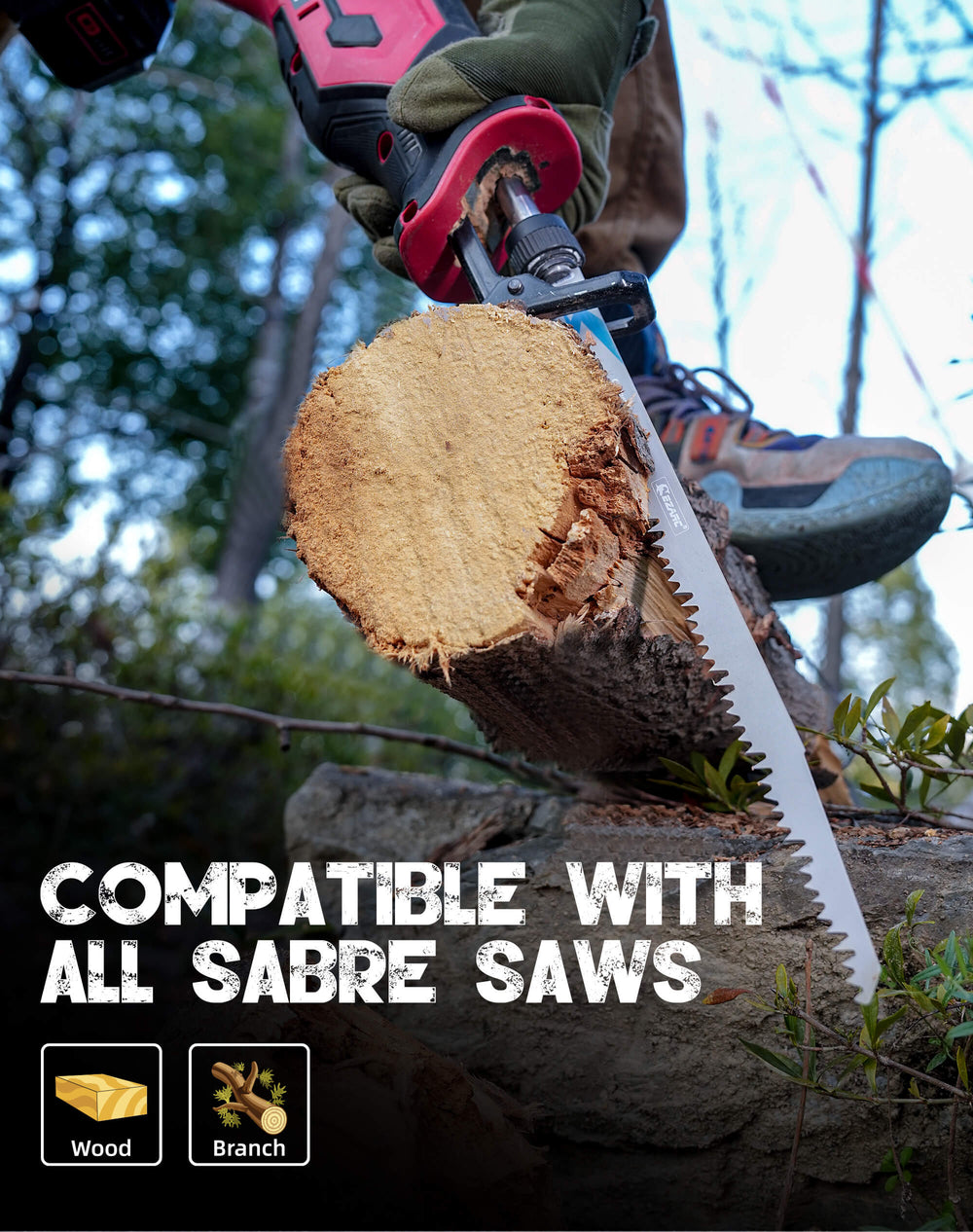 EZARC Wood Pruning Saw Blade Set for Tree Trimming & Wet Wood Cutting