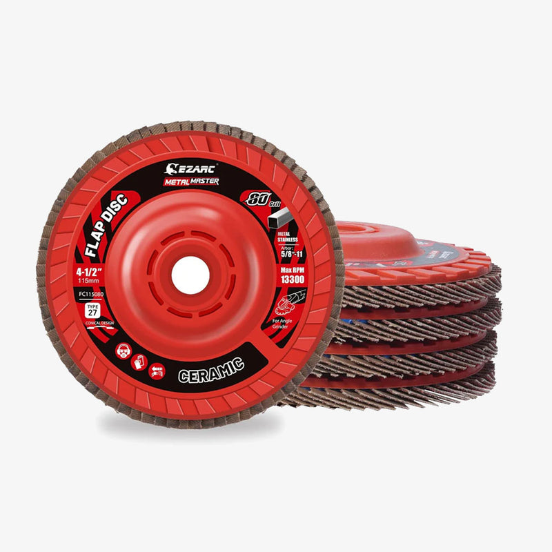 4-1/2 In. Integrated Hub Ceramic Grain Flap Sanding Disc For Stainless