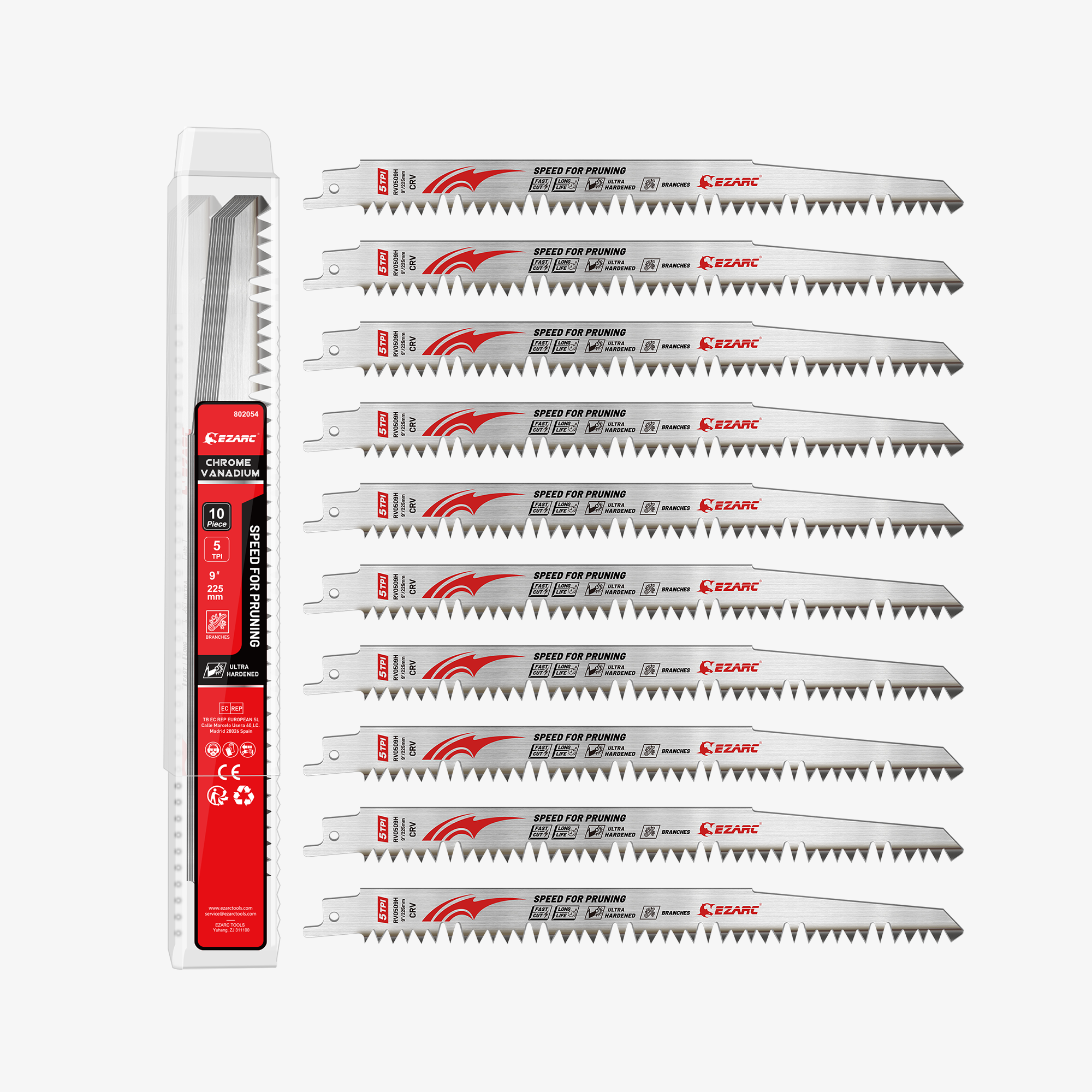 EZARC Wood Pruning Saw Blades with Fleam Teeth for Fast Tree Cutting