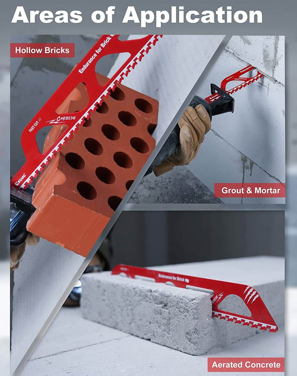 EZARC Carbide Saw Blade for Masonry, Brick & Concrete Demolition