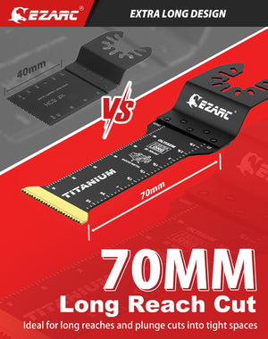 OSCILLATING MULTI TOOL BLADES/1-1/4 in. Extra Long Titanium Oscillating ...