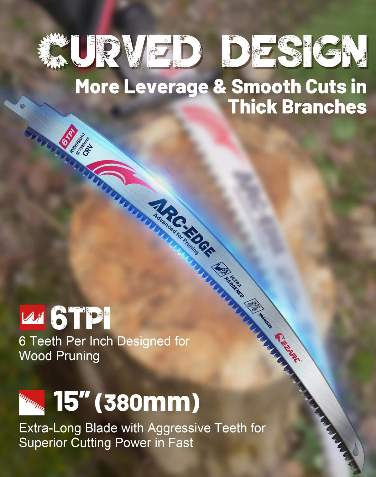 Japanese Teeth Reciprocating Saw Blade, Arc Edge Wood Pruning Saw ...