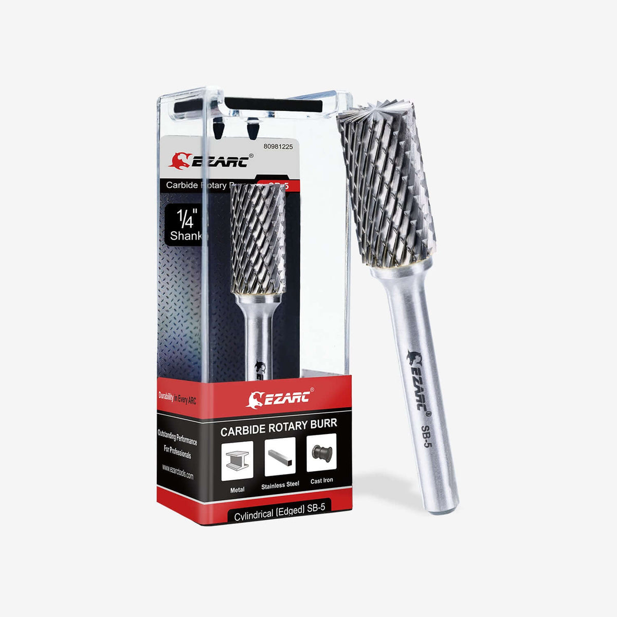 1/4" Shank Tungsten Carbide Rotary Burr Bit, Double Cut Carbide Burr ...