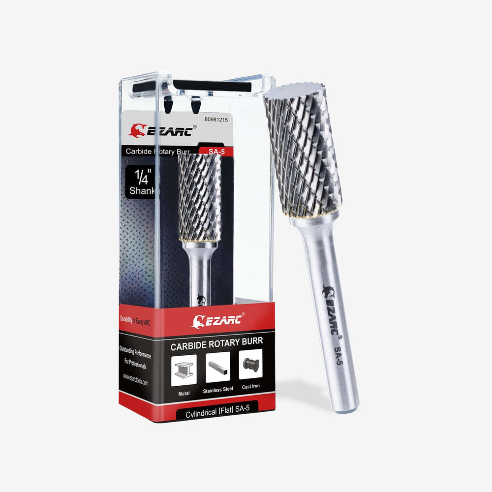 1/4" Shank Tungsten Carbide Rotary Burr Bit, Double Cut Carbide Burr ...