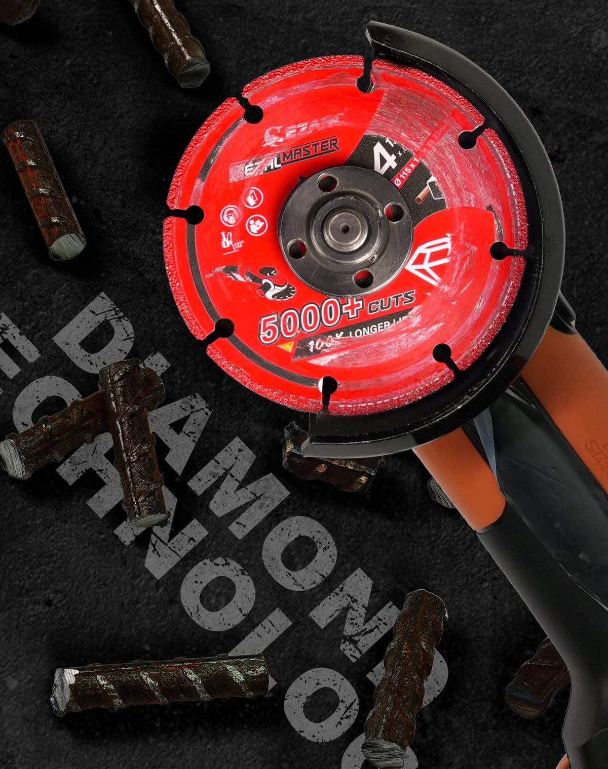 3/4.5/5/6/7 in. Diamond Metal Cutting Wheel For Rebar/Steel/Iron/Inox ...