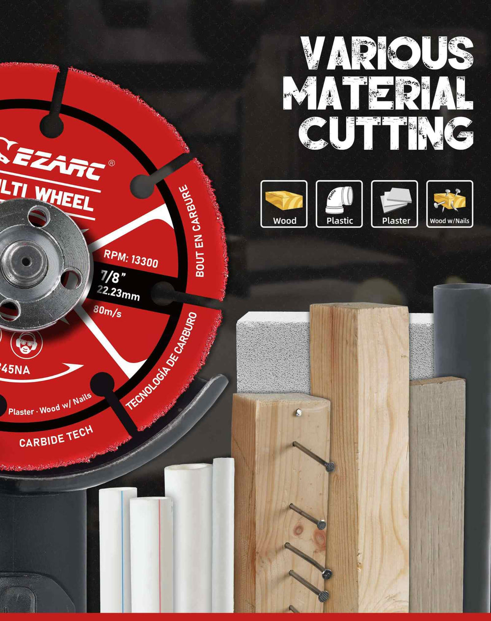 Universal Carbide Cutting Disc For Wood, Wood with Nails, Laminate, Pl