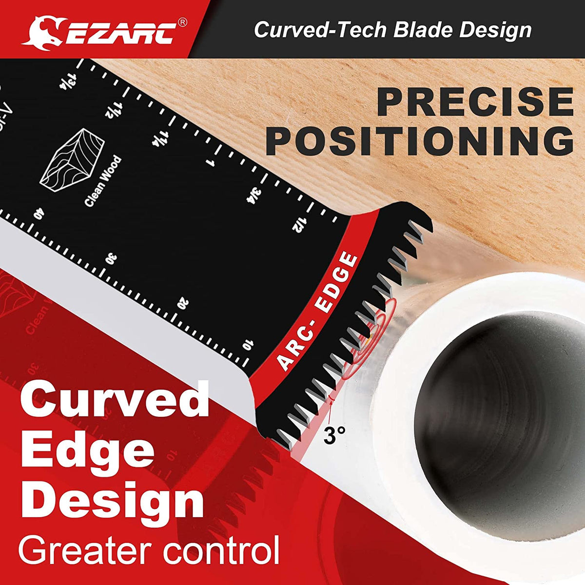 Arc-Edge Oscillating Multi Tool Blade Japanese Tooth for Clean Cut, OLJ33C | EZARC Tools