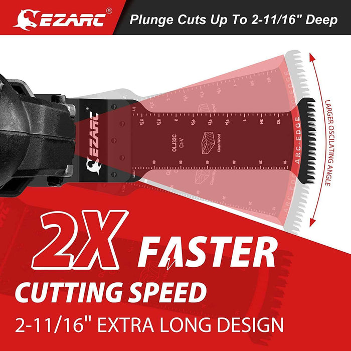 Extra-Long Reach Arc Edge Oscillating Multitool Blades For General Pur