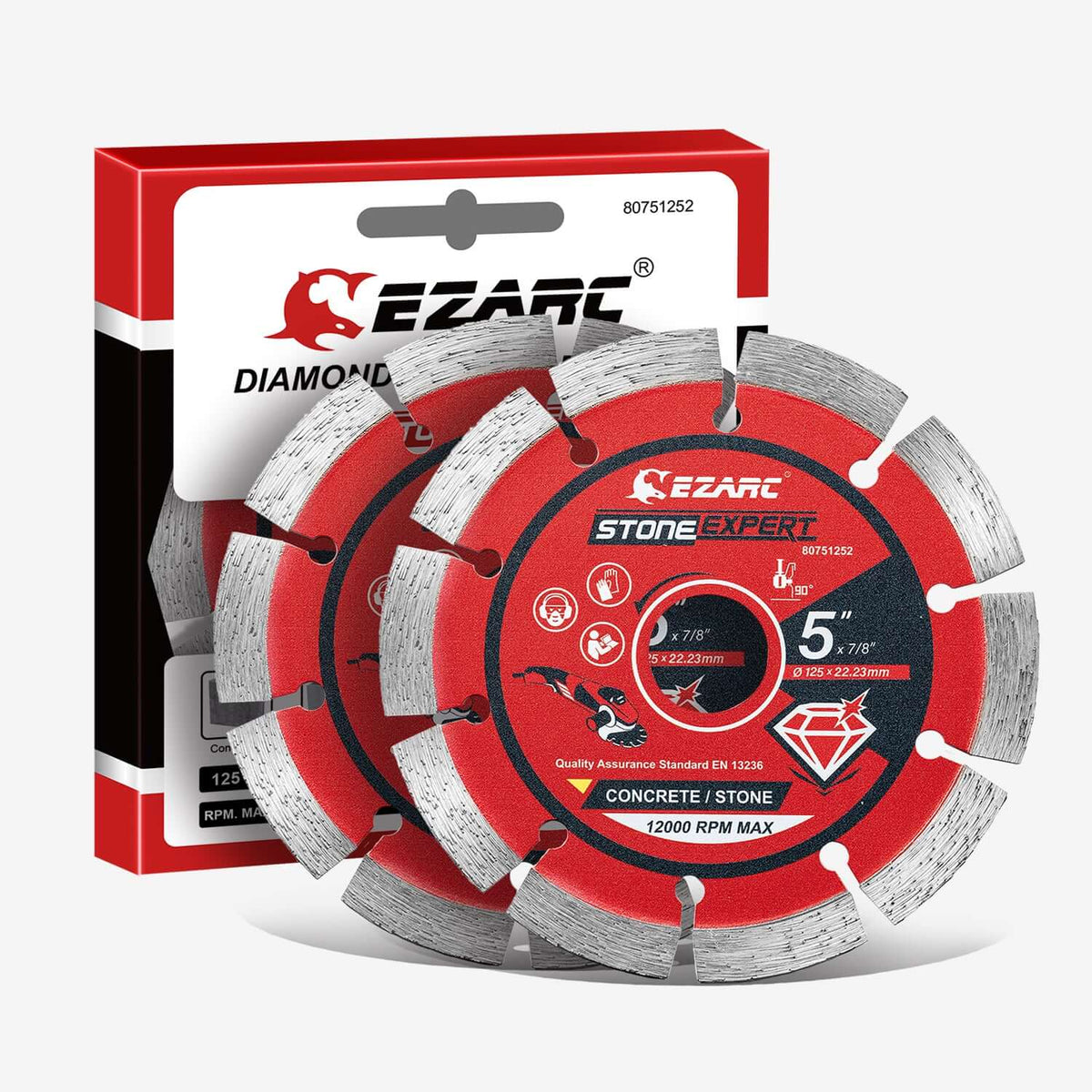 4.5/5 in. Segmented Diamond Blade For Concrete/Masonry/Block | EZARC Tools