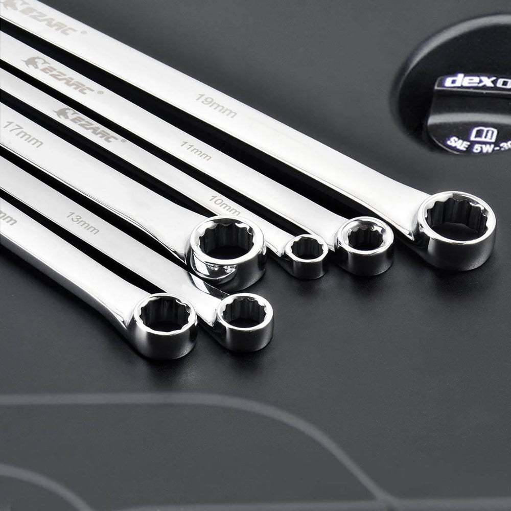 EZARC Extra Long Box End Wrench Set 6-Pack | Spanner Wrench | Box End ...