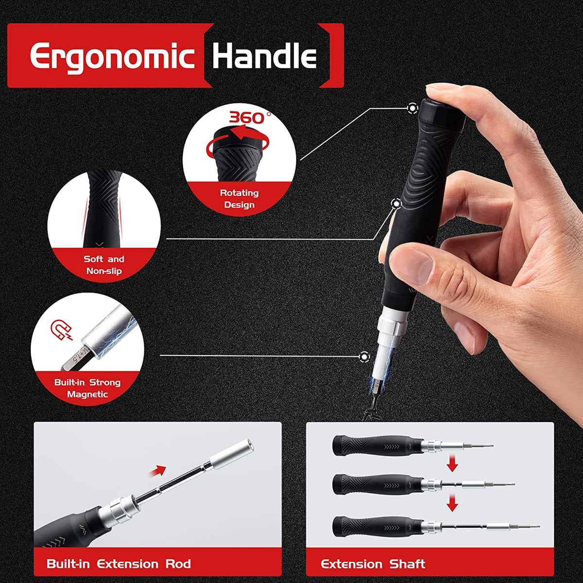 EZARC Precision Screwdriver Set, 145 in 1 Magnetic Torx Screwdriver Ki ...